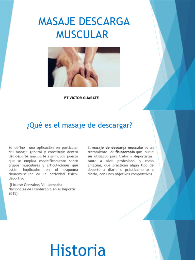 Masaje de Descarga Muscular: Beneficios y Técnicas | PDF | Masaje | Músculo esquelético