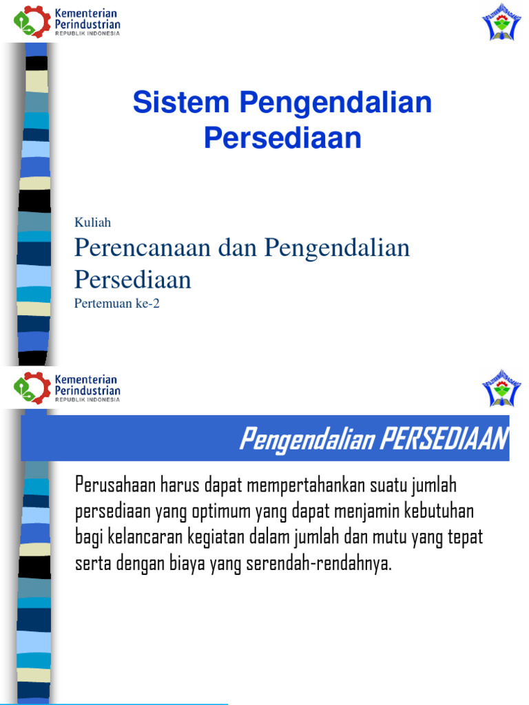 Tipe - Tipe Sistem Pengendalian Persediaan | PDF