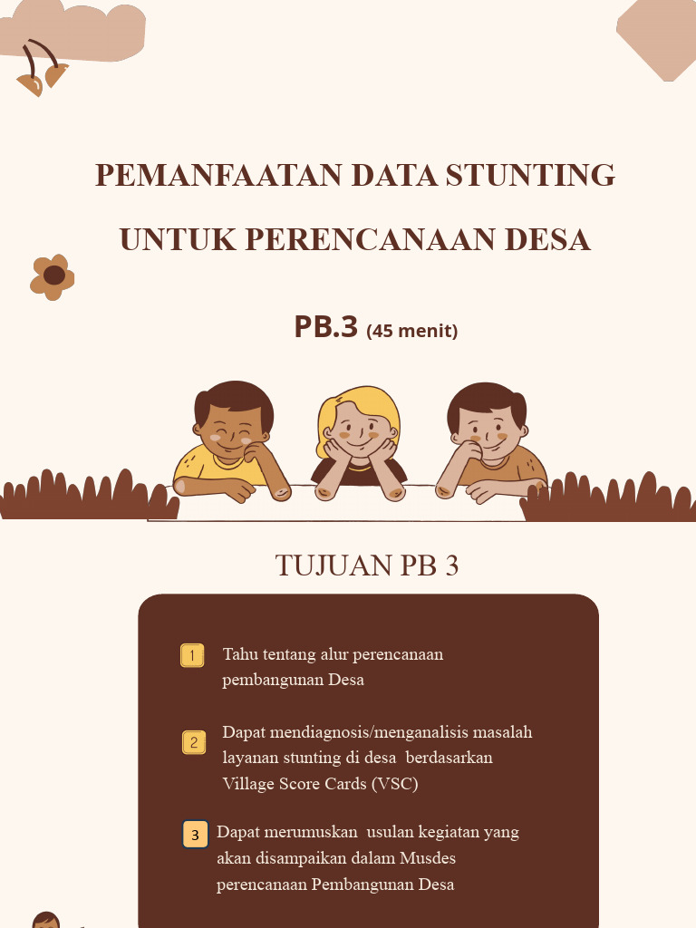 PB3 Pemanfaatan Data Stunting Untuk Perencanaan Desa - Pembahasan | PDF