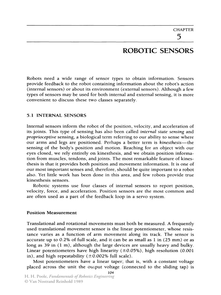 Robotic Sensors | PDF | Metrology | Computer Engineering