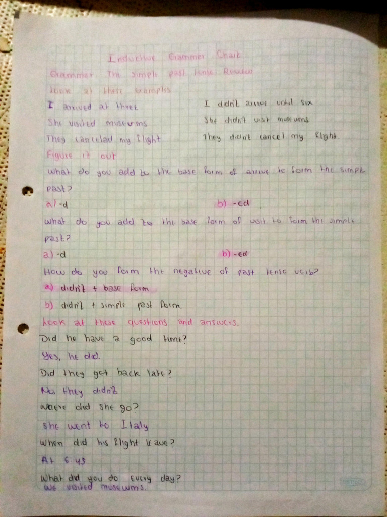 Grammar Simple Past | PDF