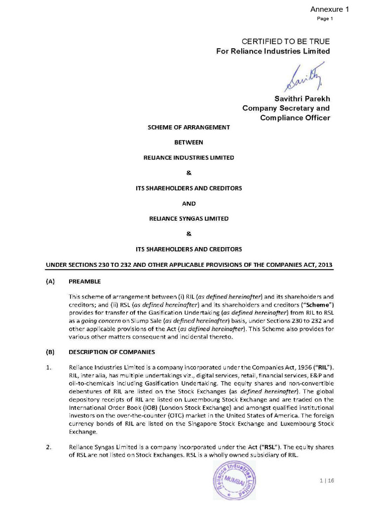 01 Draft Scheme | PDF | Book Value | Taxes