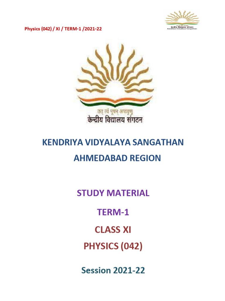 Class XI Physics MCQ Term-1 2021-22 | PDF | Significant Figures ...
