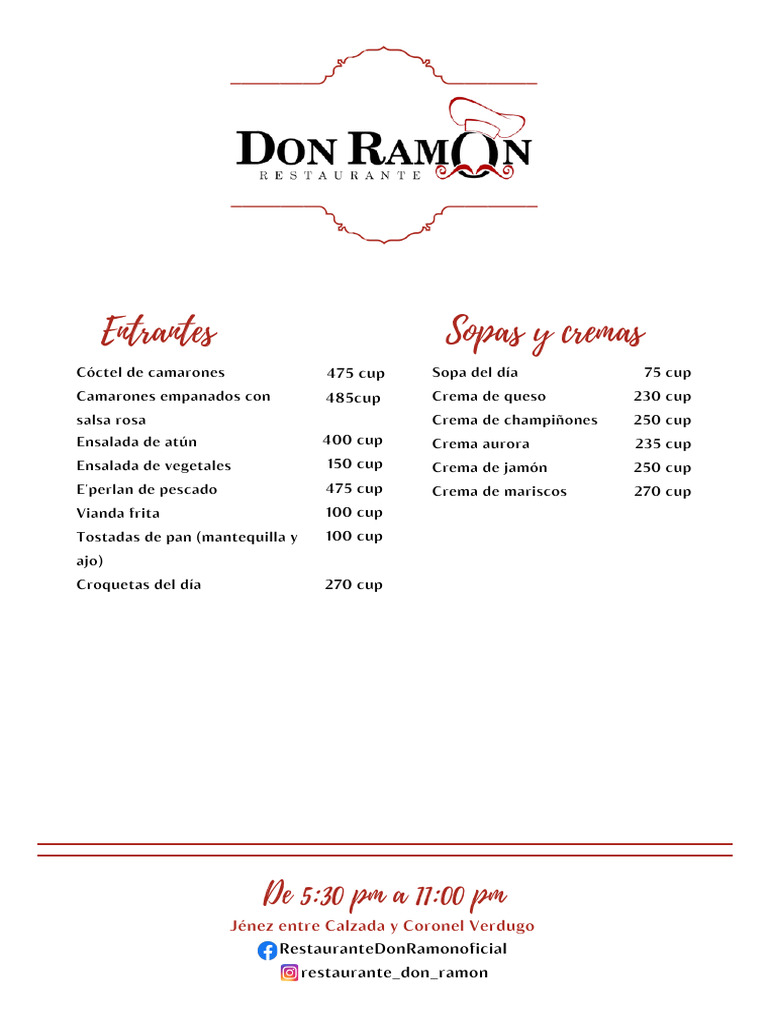 Documento A4 Menú Restaurante Ilustrativo Elegante y Minimalista Suave ...