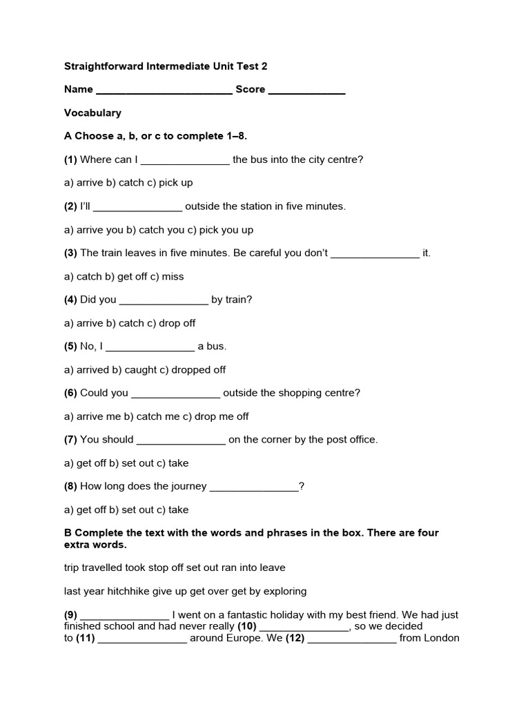 Unit Test 2 | PDF | Linguistics