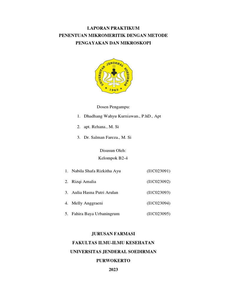 Laporan Praktikum Mikromeritik Farmasi | PDF
