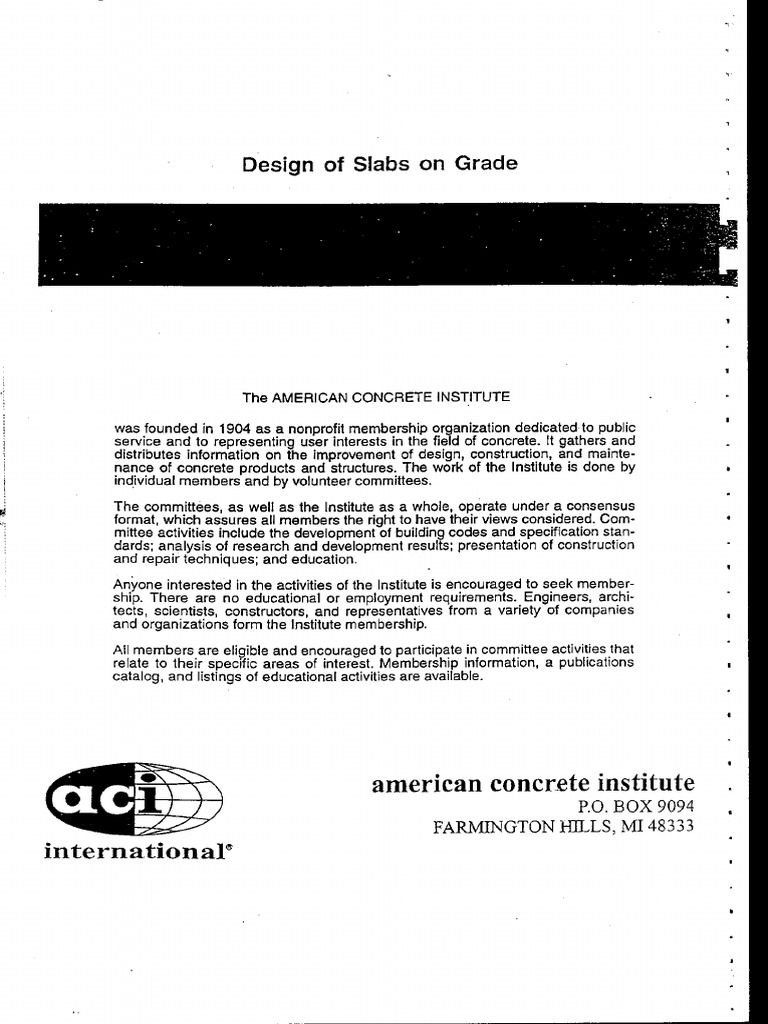 ACI - Design of Slab ON GRADE | PDF