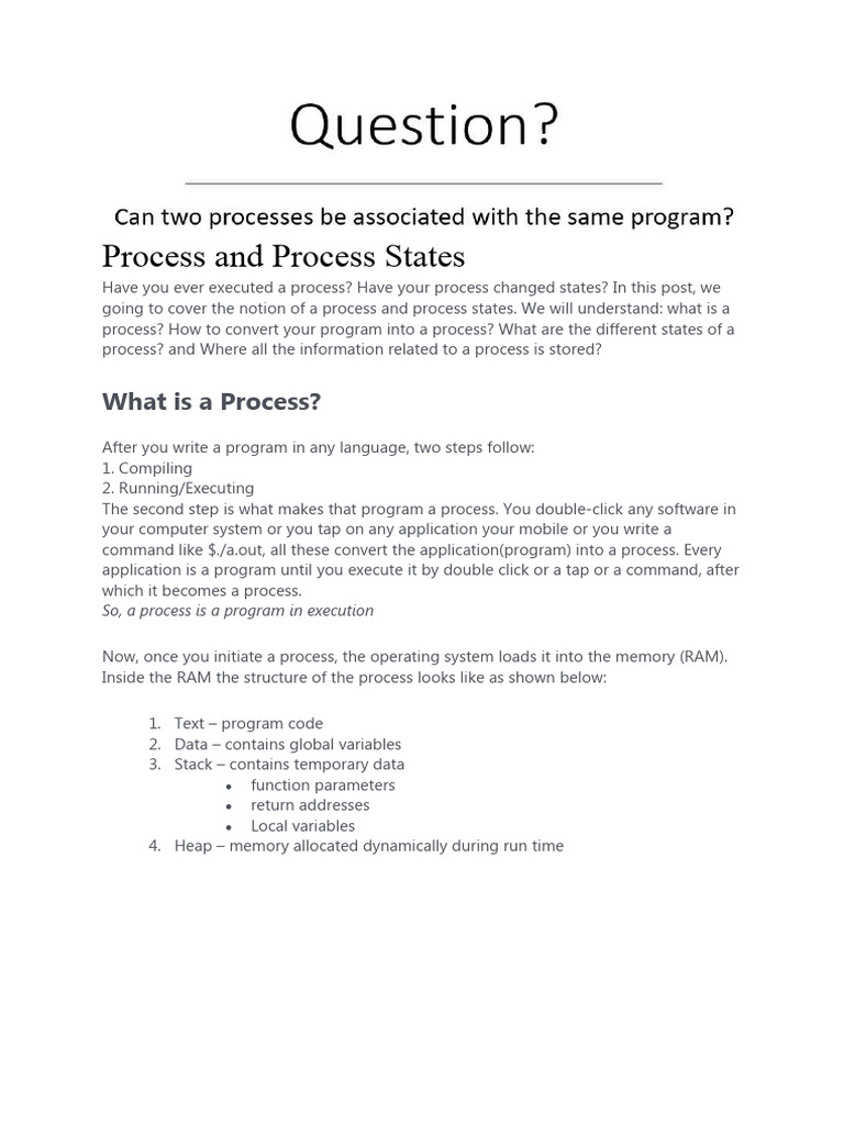 OS Process | Download Free PDF | Process (Computing) | Programming