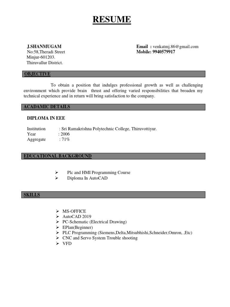 My New Resume-New | PDF | Programmable Logic Controller | Engineering