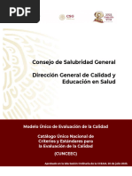 Modelo Unico de Evaluacion de La Calidad MUEC | PDF | Cuidado de la ...