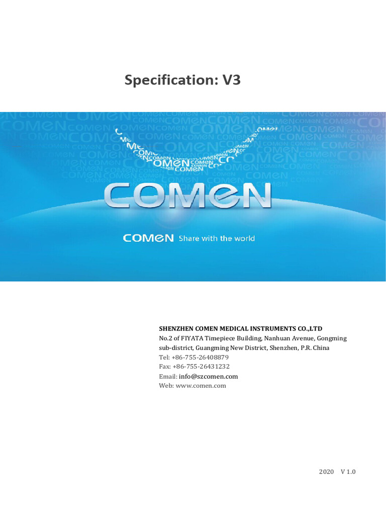 Comen v3 Ventilator | PDF | Breathing | Apnea