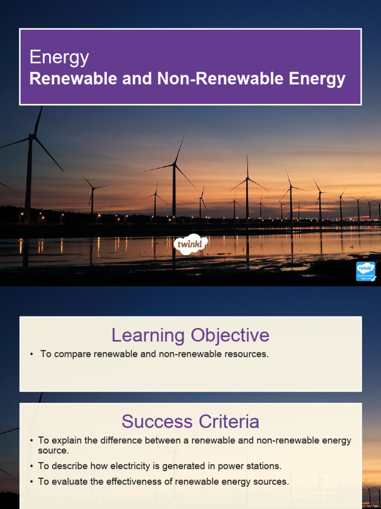 Renewable and Non-Ren | PDF | Renewable Energy | Power Station