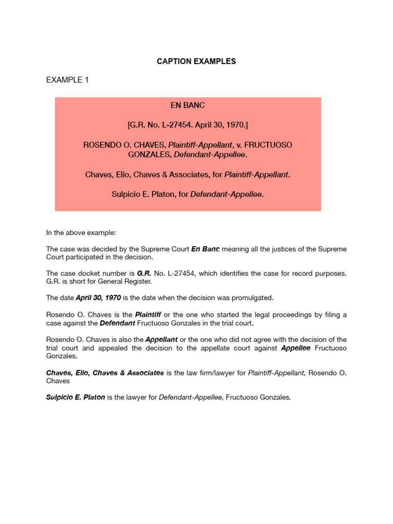 Supreme Court Case Caption Examples | PDF | Prosecutor | Supreme Court ...