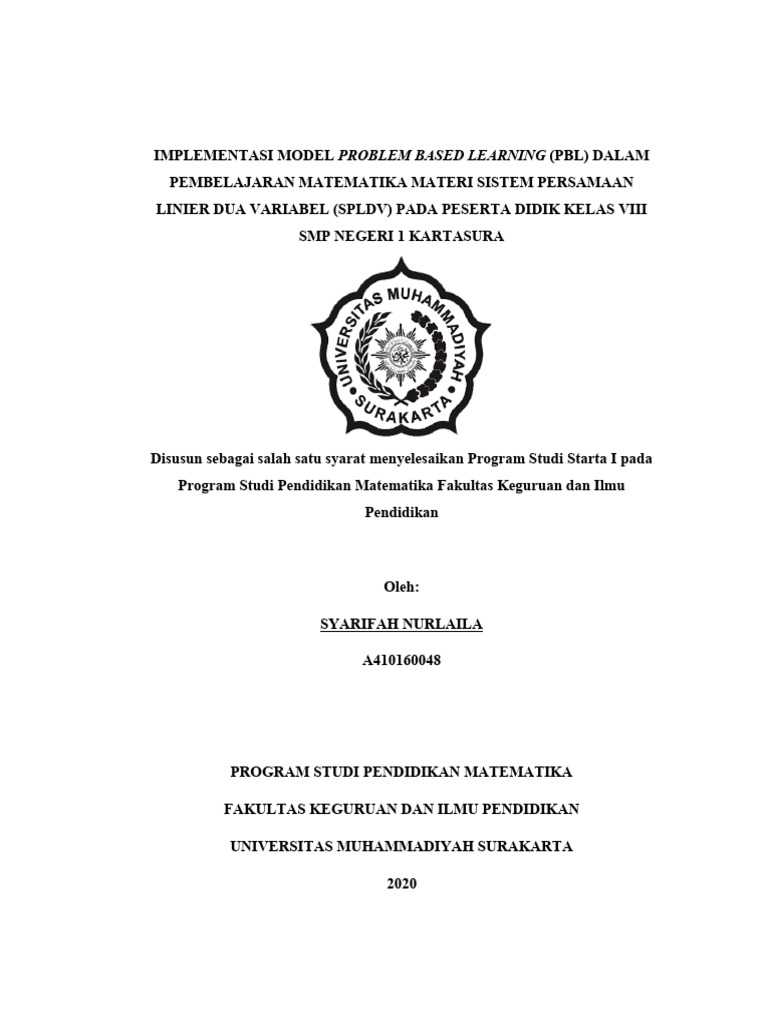 Implementasi PBL | PDF