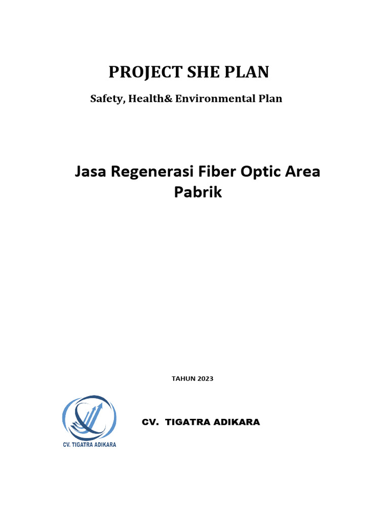 SHE Plan Regenerasi FO PKT 2023 | PDF