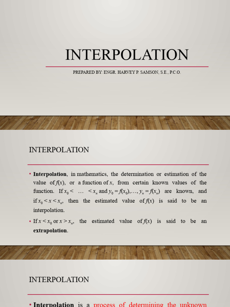 LN3 Polynomial Interpolation | PDF | Interpolation | Polynomial