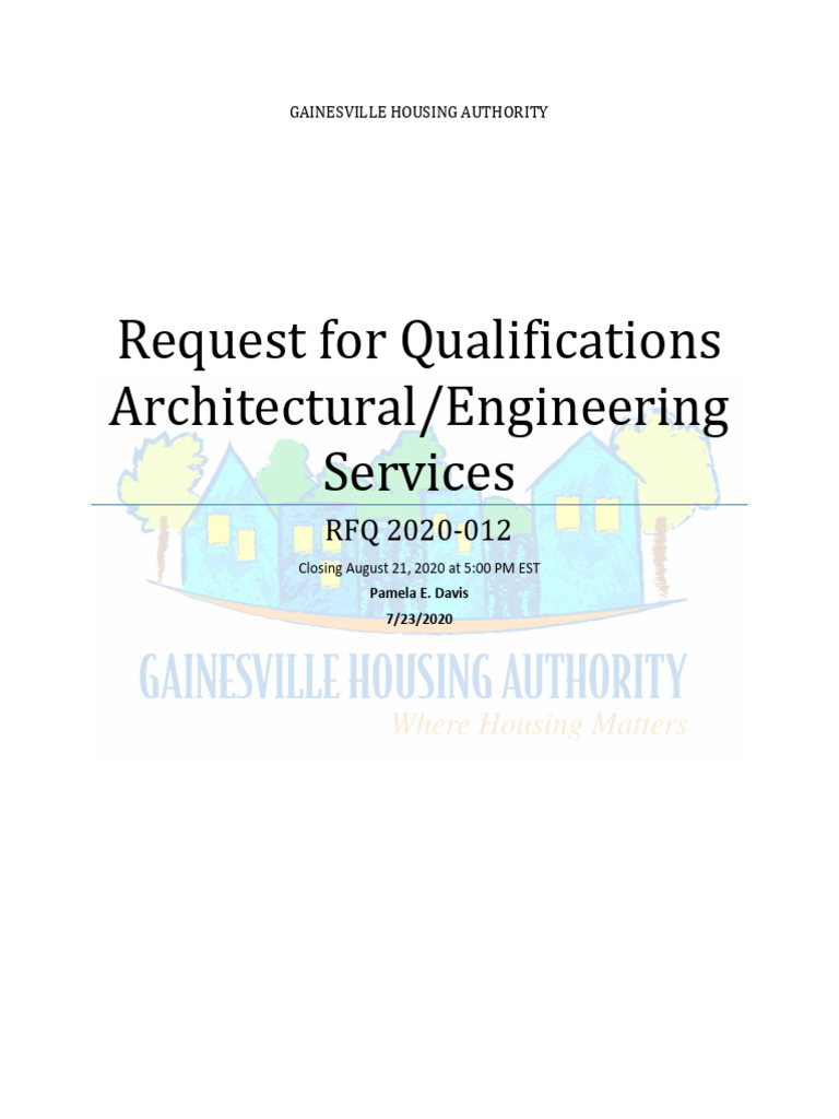 Gainesville Housing Authority RFQ A&E Services | PDF | Business ...