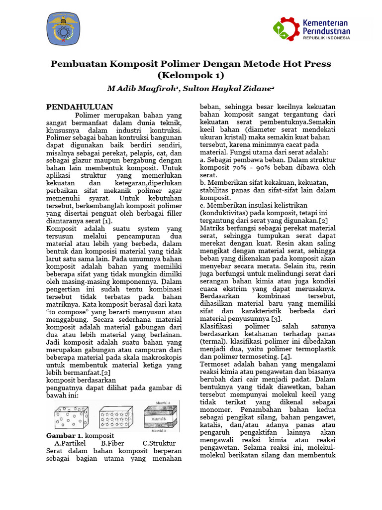 Pembuatan Komposit Polimer Hot Press | PDF