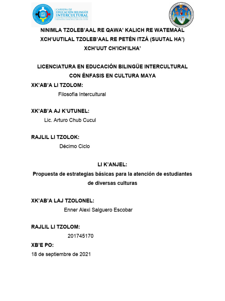 Propuesta Sobre La Ebi | PDF | Aprendizaje | Multilingüismo