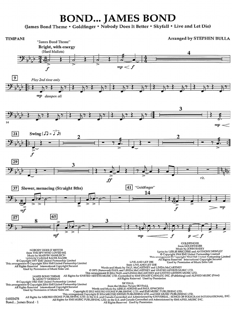 Bond... James Bond: J) ' .b7 J J | PDF