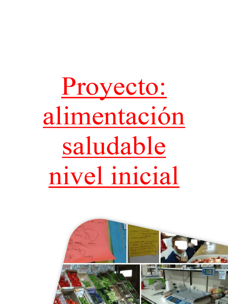 Proyecto Alimentacion Saludable | Descargar gratis PDF | Alimentos ...