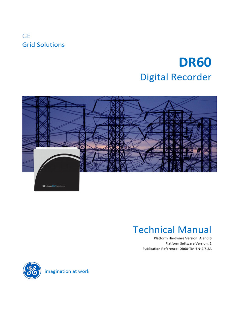 GE DR60 Digital Recorder Manual | PDF | Computer Network | Power Supply
