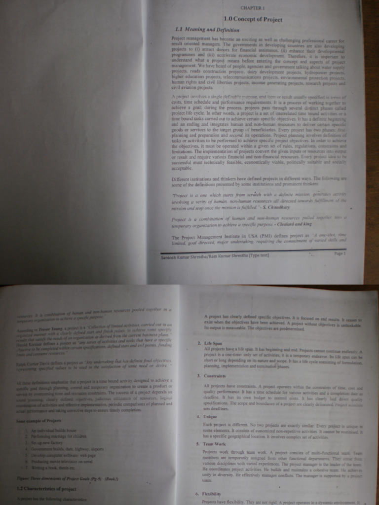 Project Management Note | PDF