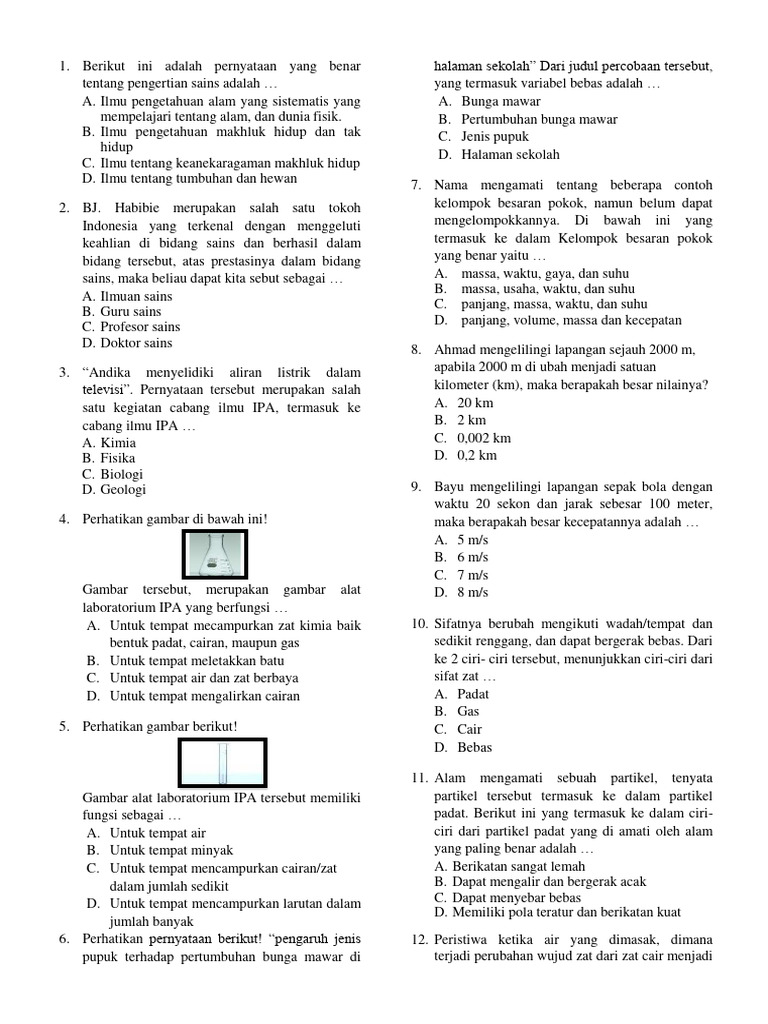 Latihan Soal Kelas 7 SMT 2 | PDF