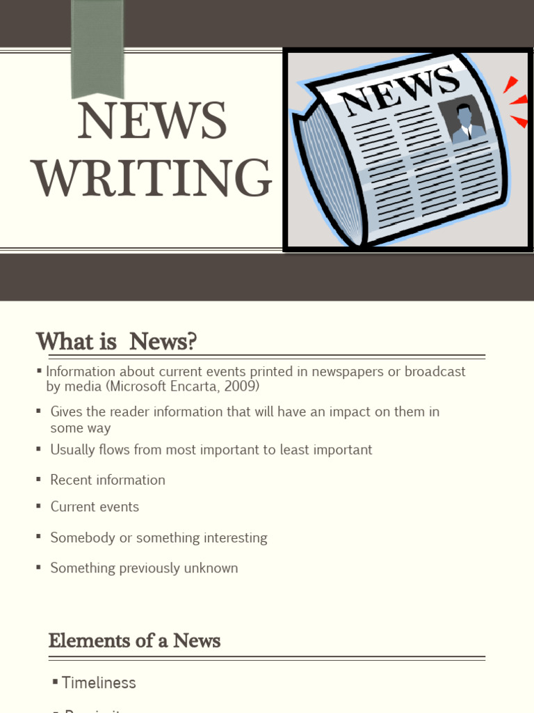 News Writing Essentials and Guidelines | PDF | News | Verb