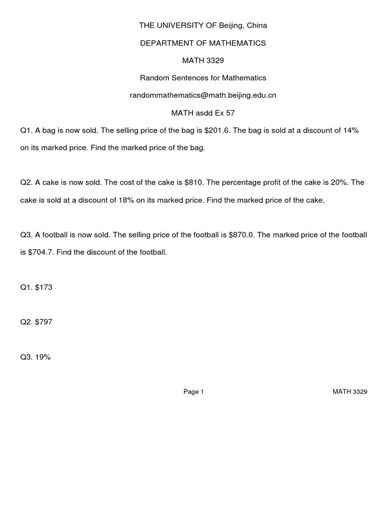MATH Asdd Ex 57 | PDF | Financial Economics | Market (Economics)