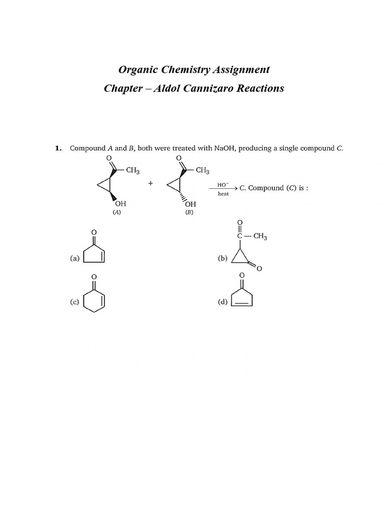 Organic Chemistry Assignment | PDF