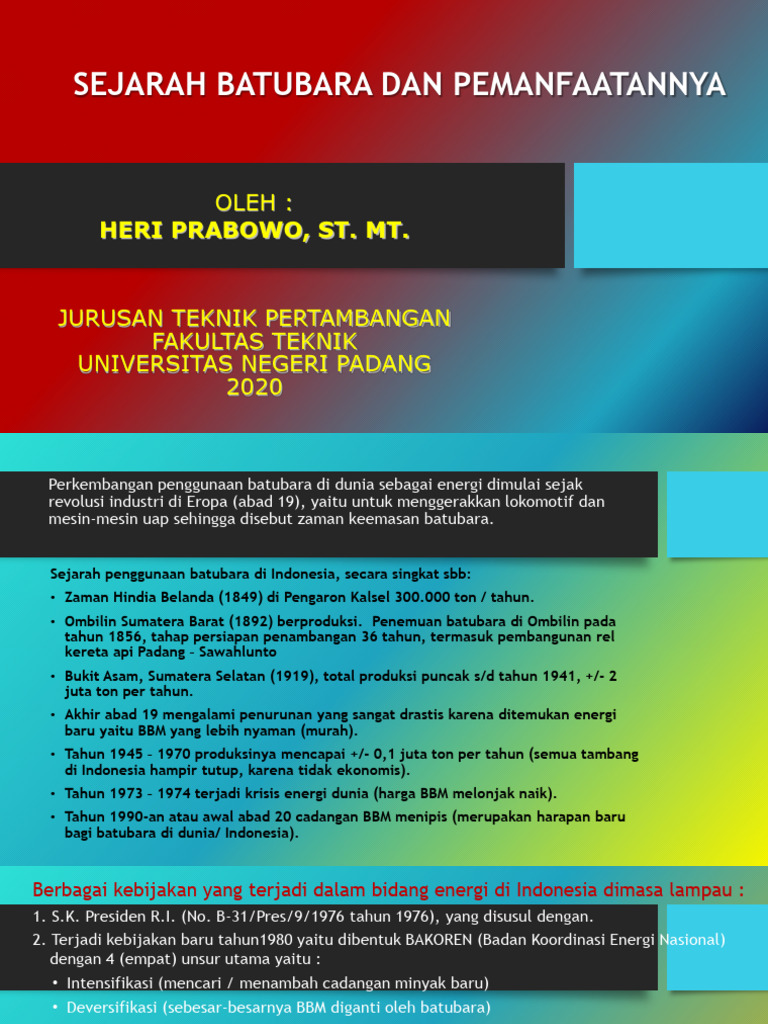 M2 Sejarah Batubara Dan Pemanfaatannya | PDF | Perjalanan