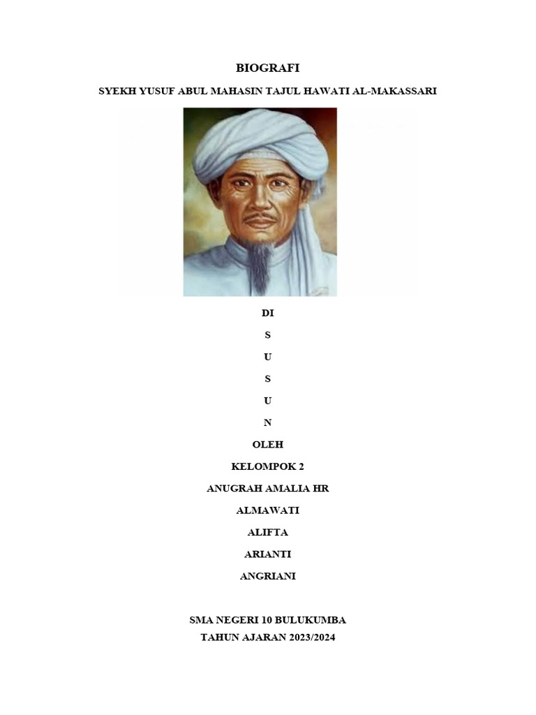 Biografi Syekh Yusuf Al-Makassari | PDF