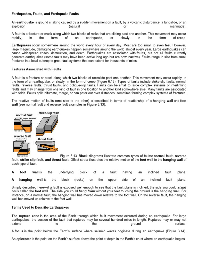 Earthquakes | Download Free PDF | Earthquakes | Fault (Geology)