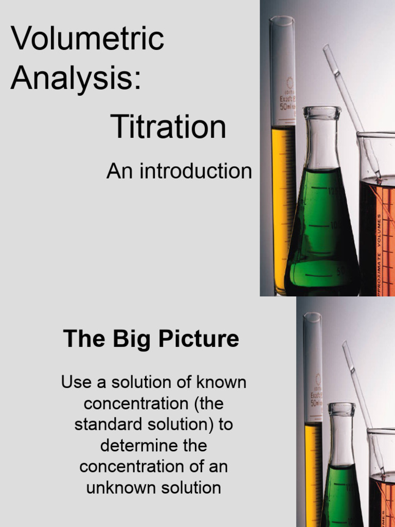 Volumetric Analysis | PDF | Titration | Chemistry Volumetric Analysis | PDF | Titration | Chemistry