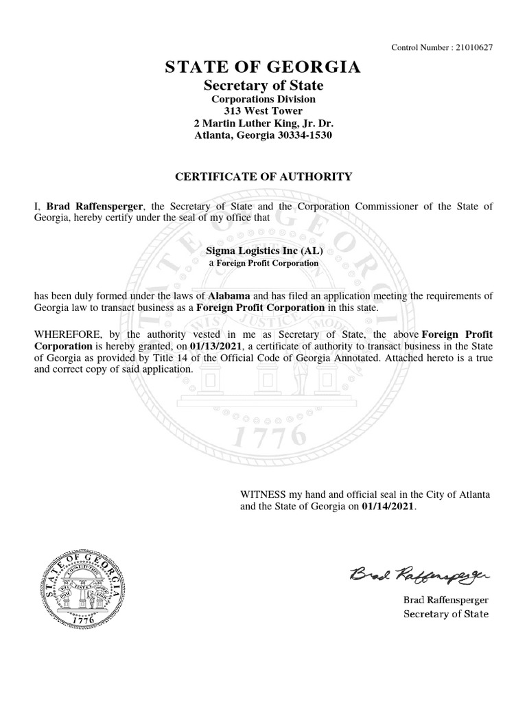 Articles of Incorporation | PDF | Georgia (U.S. State) | Justice