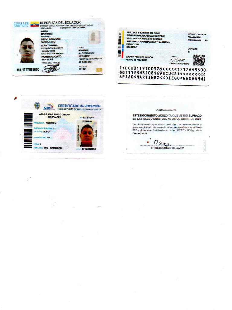 Cedula Diego 23 2da Vuelta | PDF