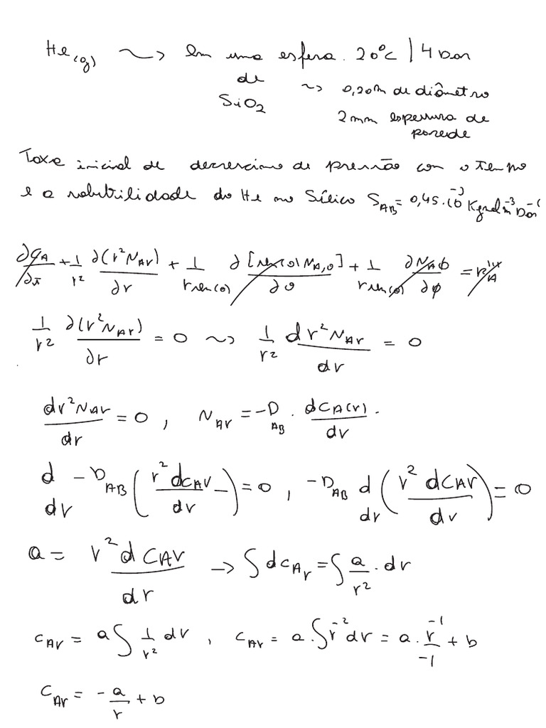 Exercicio 2 Transferencia de Massa (Da Lista) | PDF