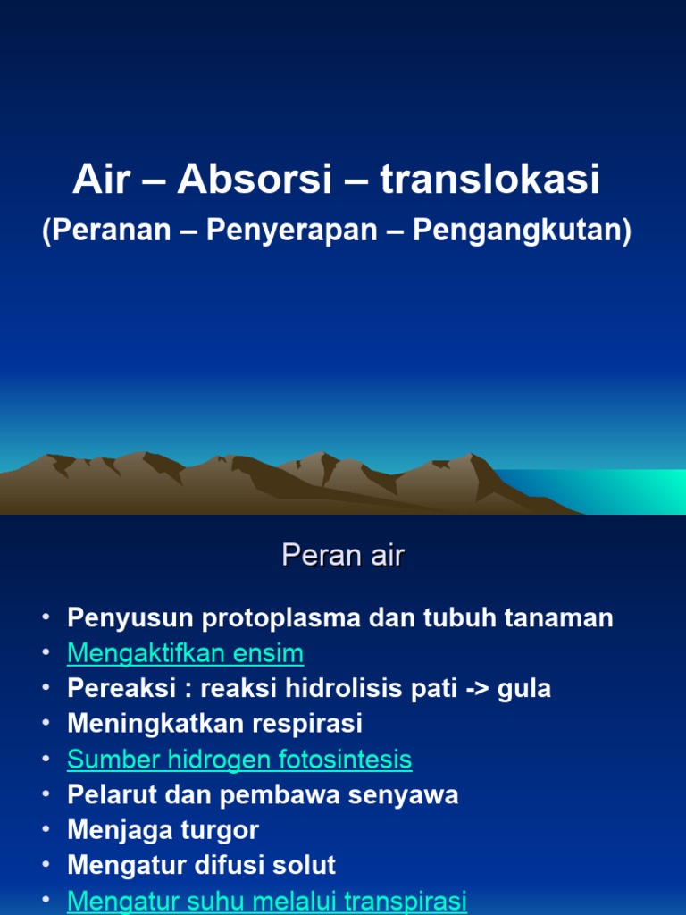 3 PERTEMUAN 3-2 Penyerapan Dan Pengangkutan Air | PDF