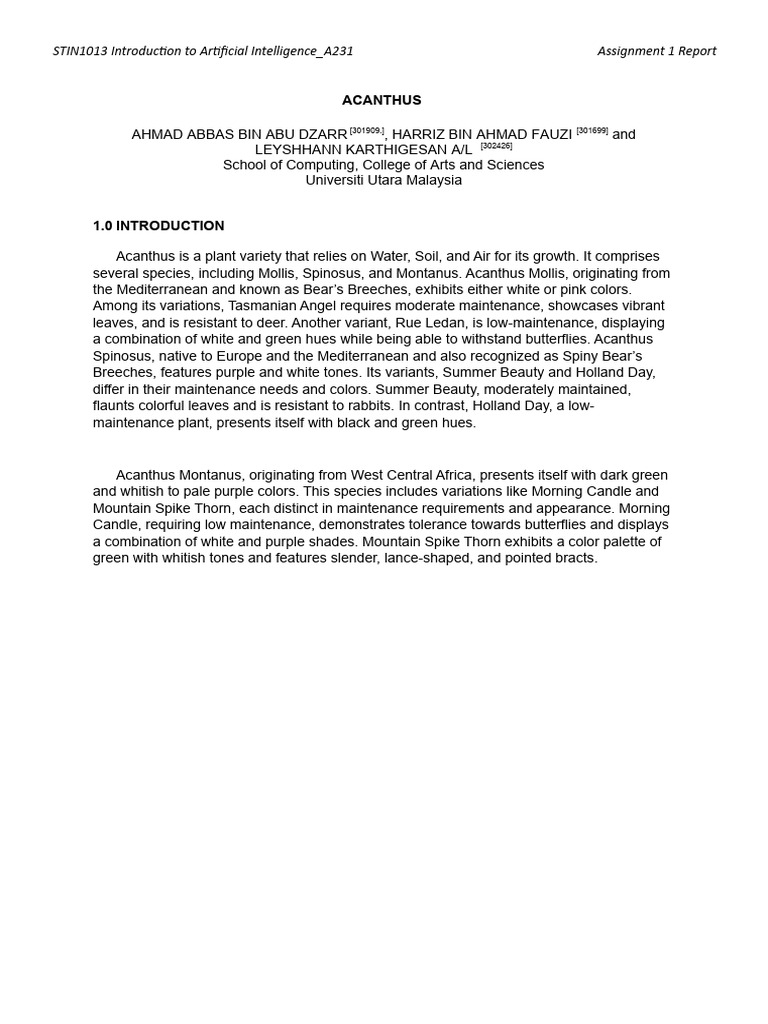 Assignment 1 Intro To Ai | PDF