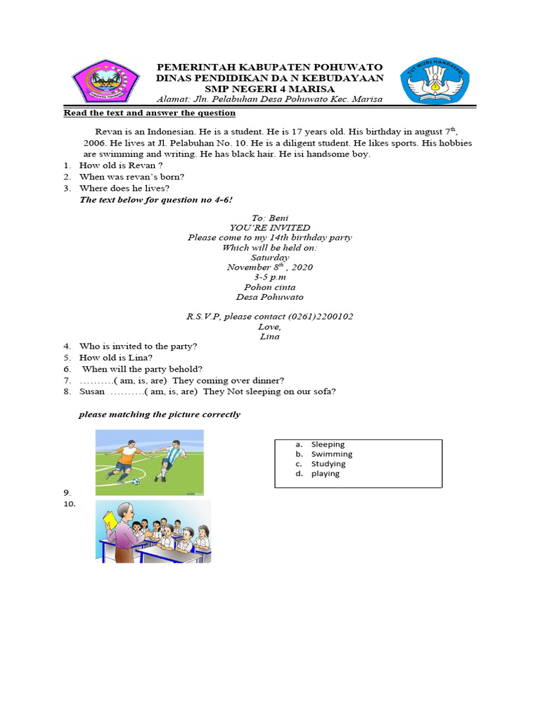 Mid Sem Kelas 8 | PDF