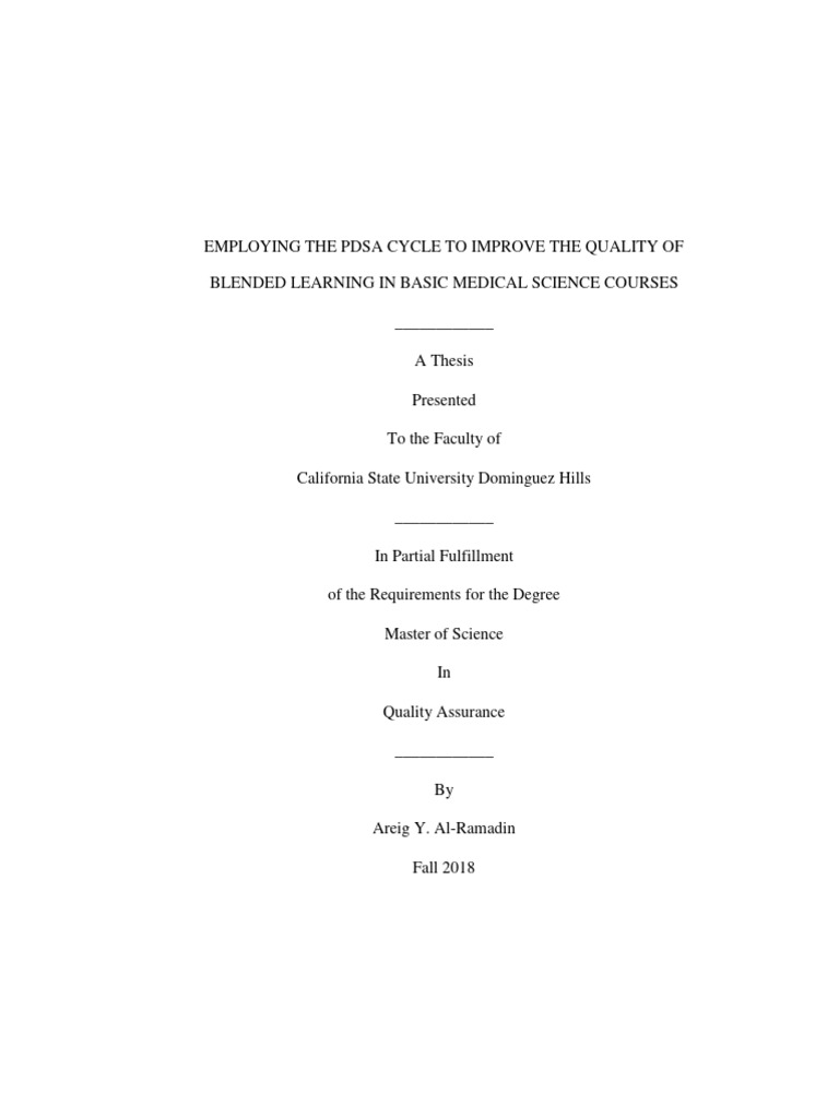 Usage Of Pdsa Cycle In Education Pdf Educational Technology Learning