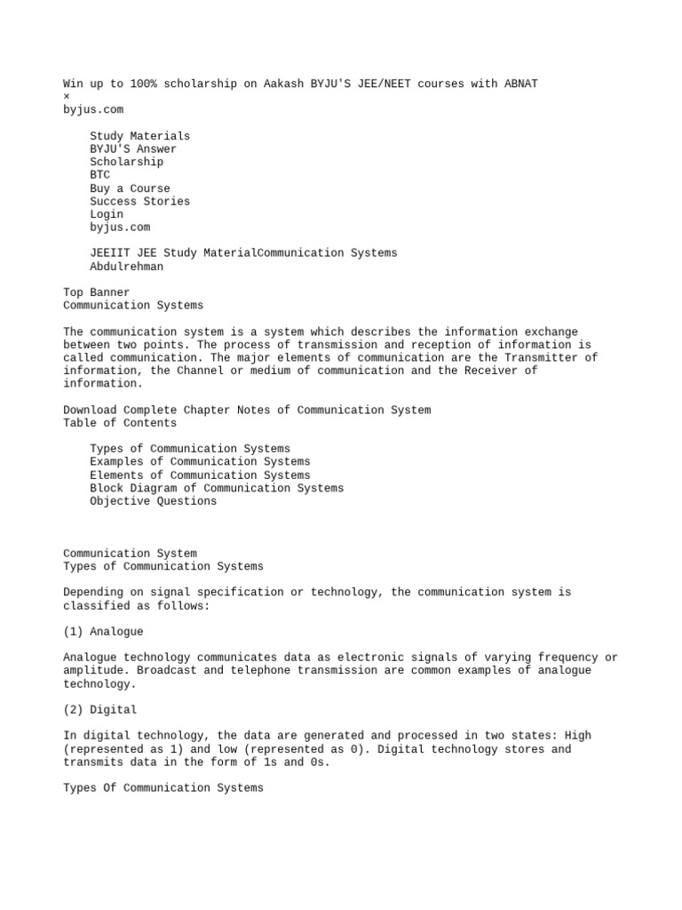 Communication Systems | PDF | Radio | Modulation