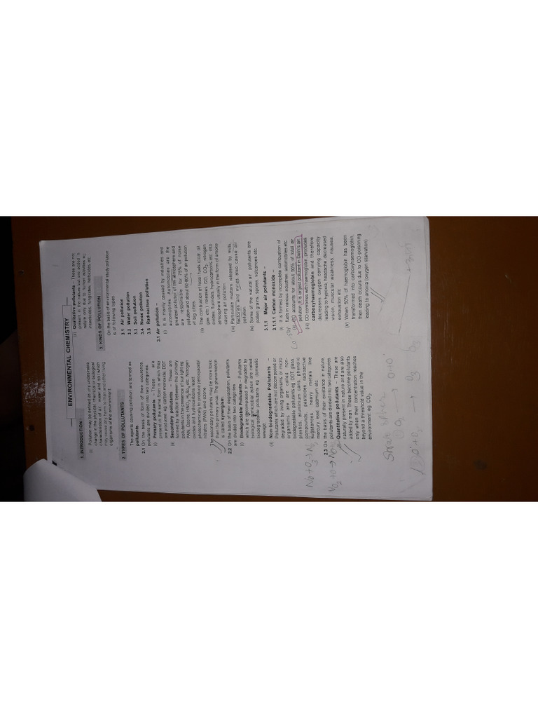 Environmental Pollution Notes EVS | PDF