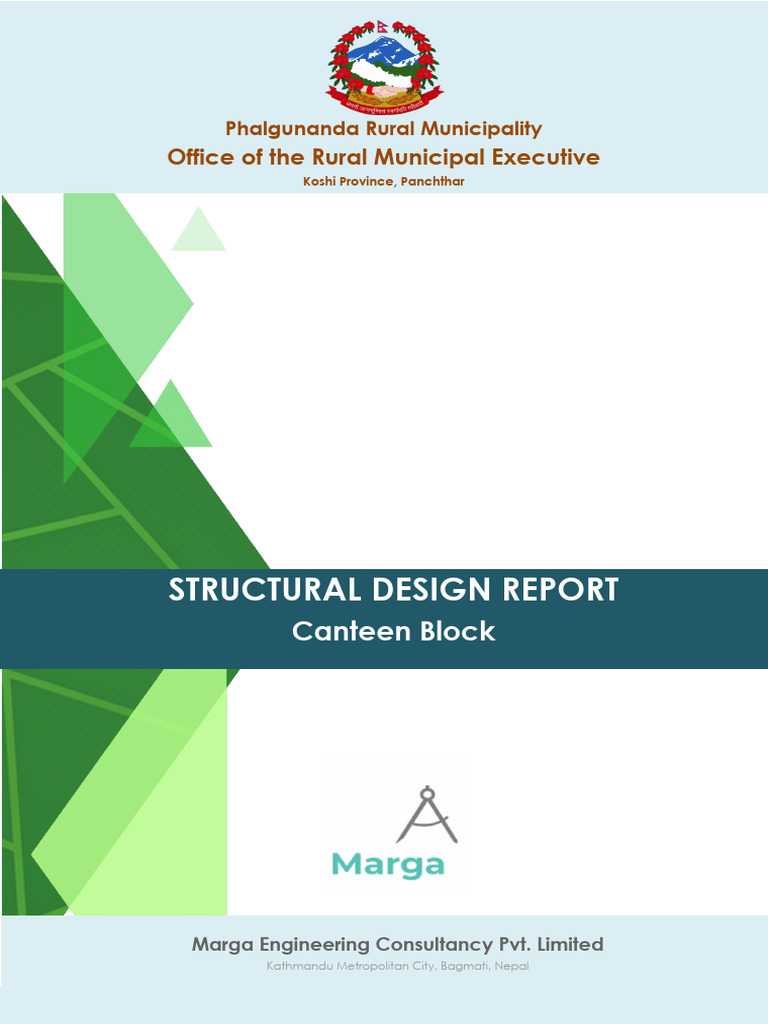 Structural Report Canteen | PDF | Structural Analysis | Strength Of ...