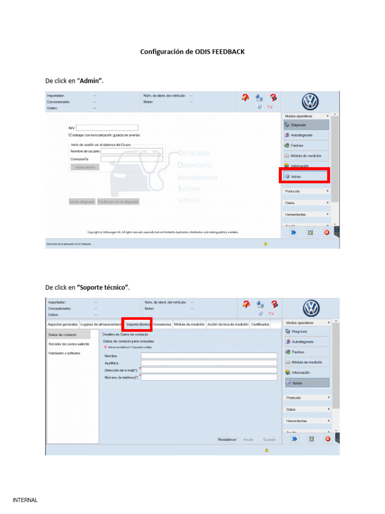 Configuración y envío de ODIS Feedback | PDF | Informática