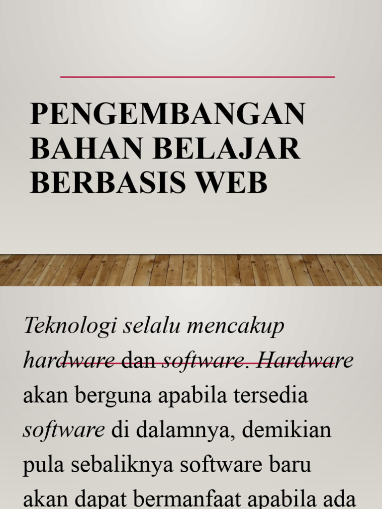 Pengembangan Bahan Ajar Berbasis Web | PDF