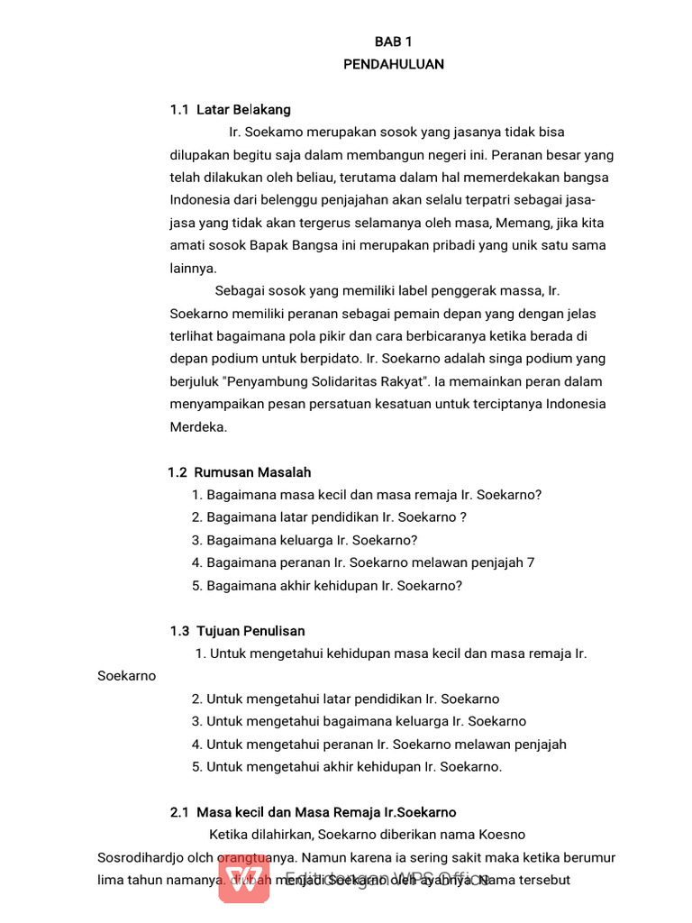Kehidupan dan Peran Soekarno | PDF