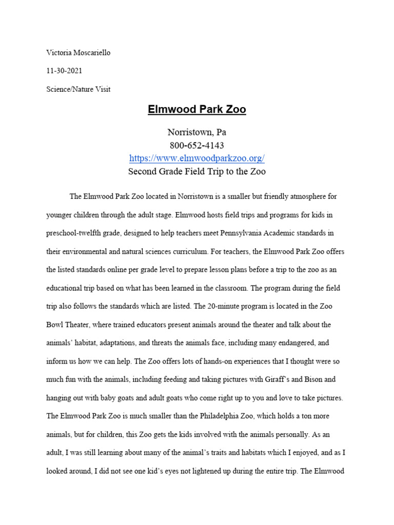 Zoo Project | PDF