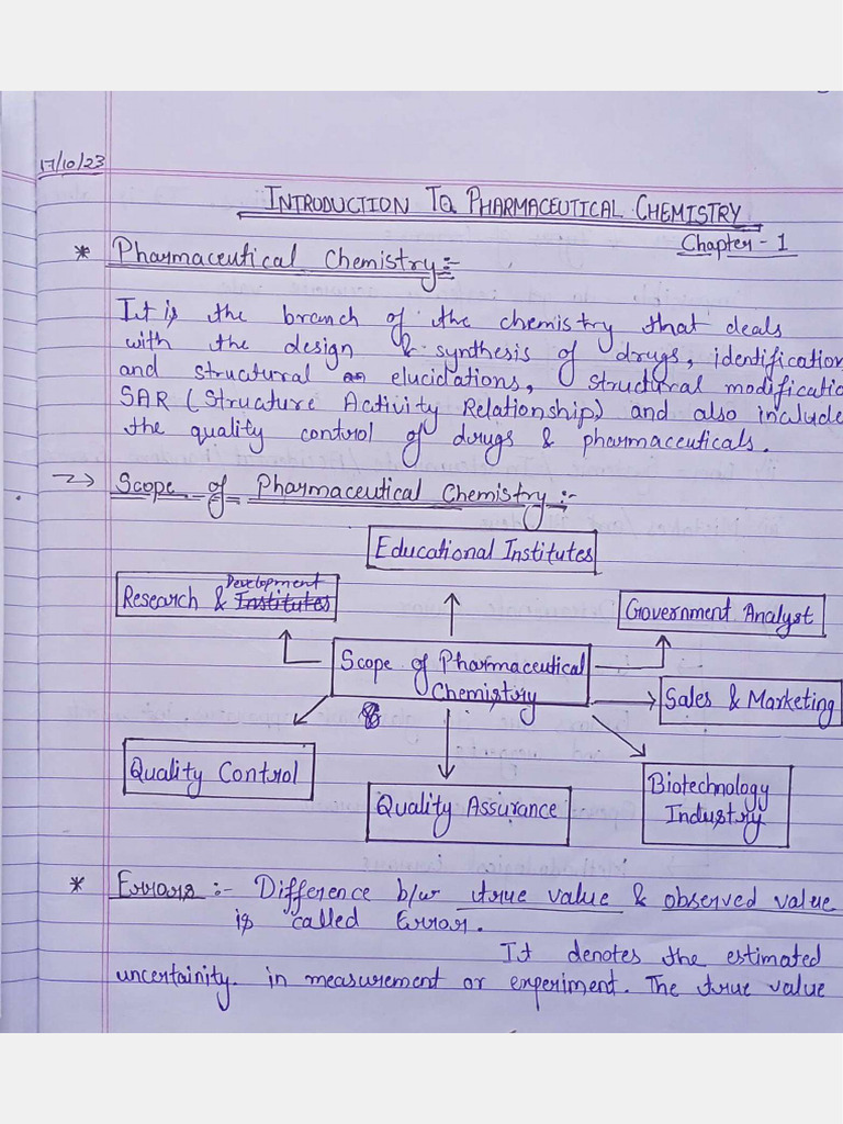 Pharmaceutical Chemistry Notes | PDF